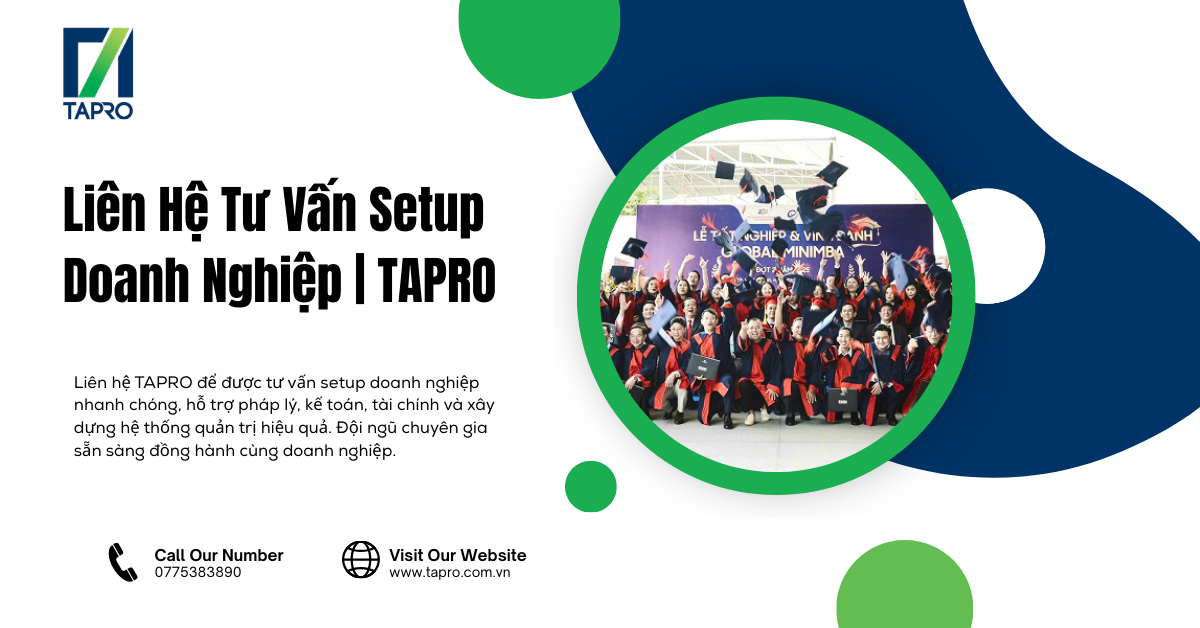 Liên Hệ Tư Vấn Setup Doanh Nghiệp | TAPRO